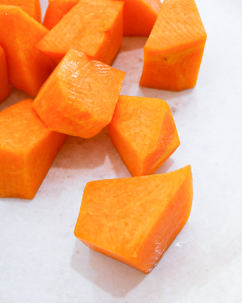 Zucca a cubetti pulita 500gr – Società Agricola Agropontino